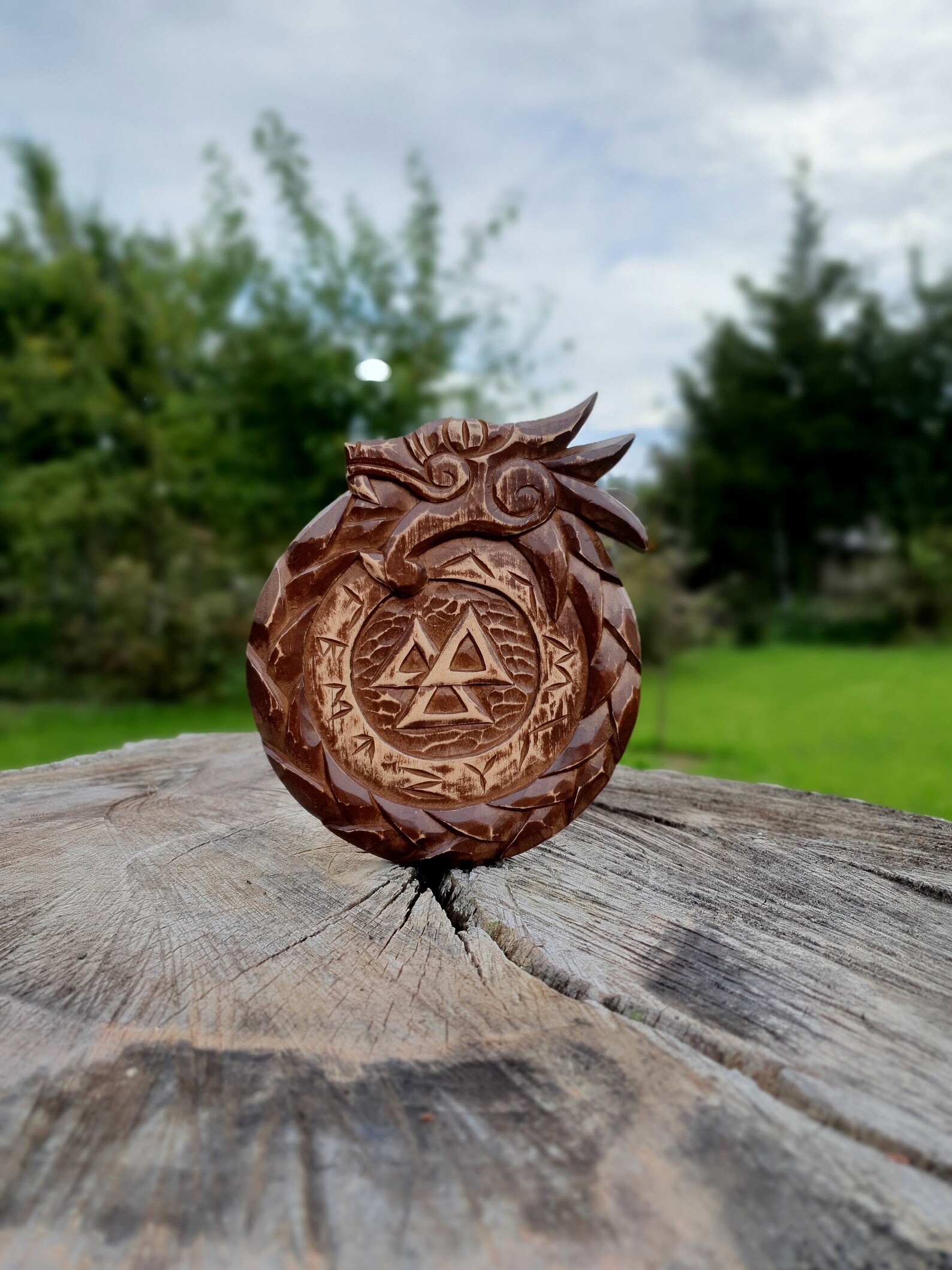 Celtic Viking Dragon Wood Scandinavian - Etsy