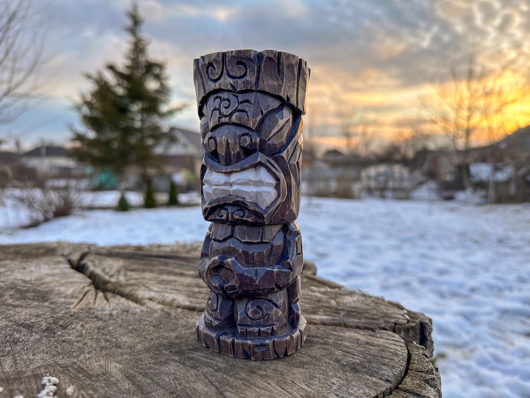 Marquesan Tiki Statue Hawaiian Tiki Statue Wooden Idol - Etsy