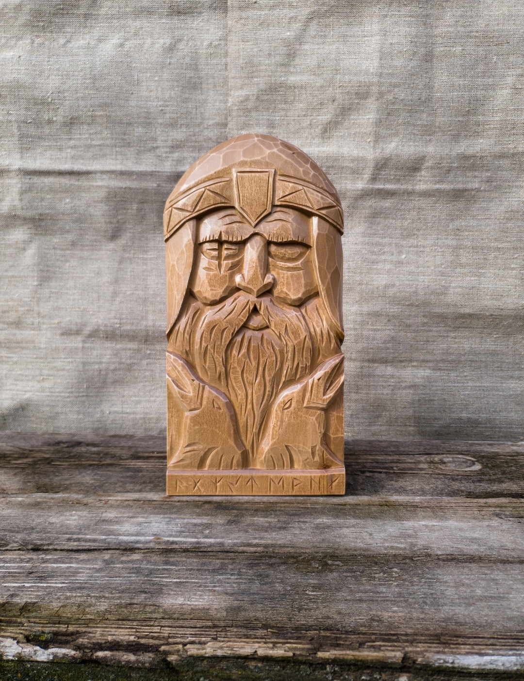 Hand Carved Odin Statue: Norse Pagan Wood Sculpture (8in) - Etsy