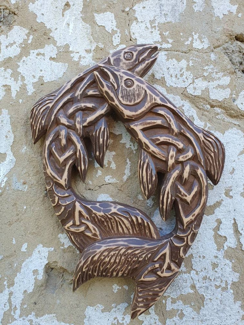 Salmon Celtic Fish | Etsy