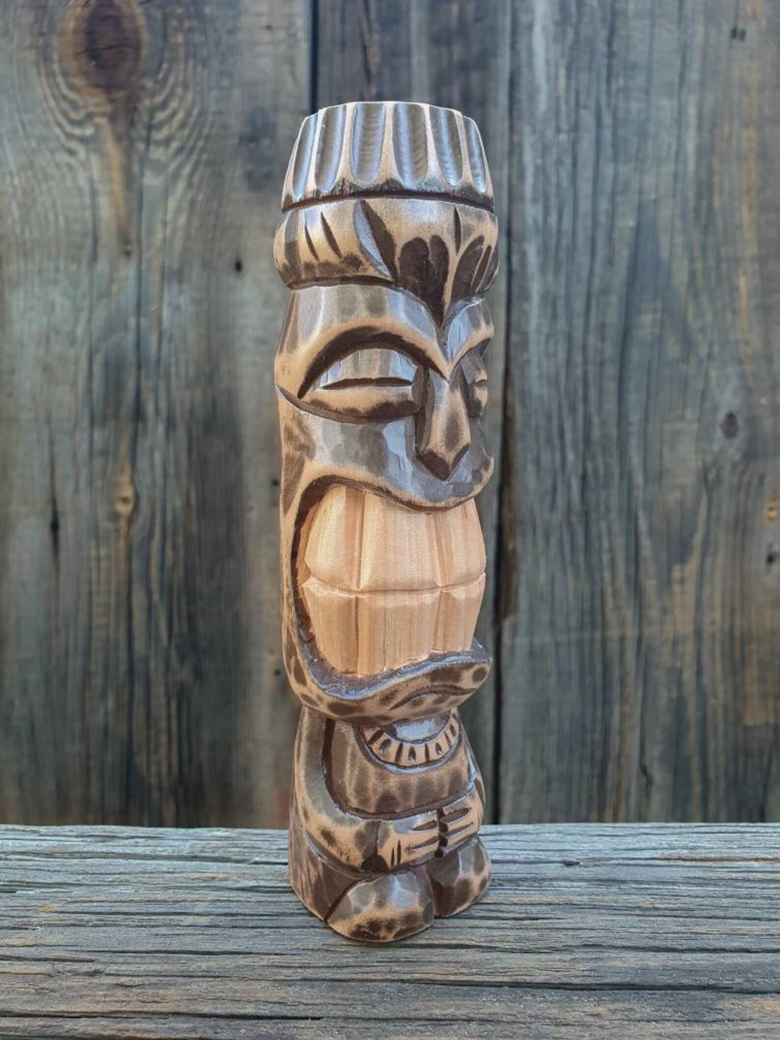 Tiki Statue African Sculpture Wooden Figure Hand Carved Wooden | Etsy