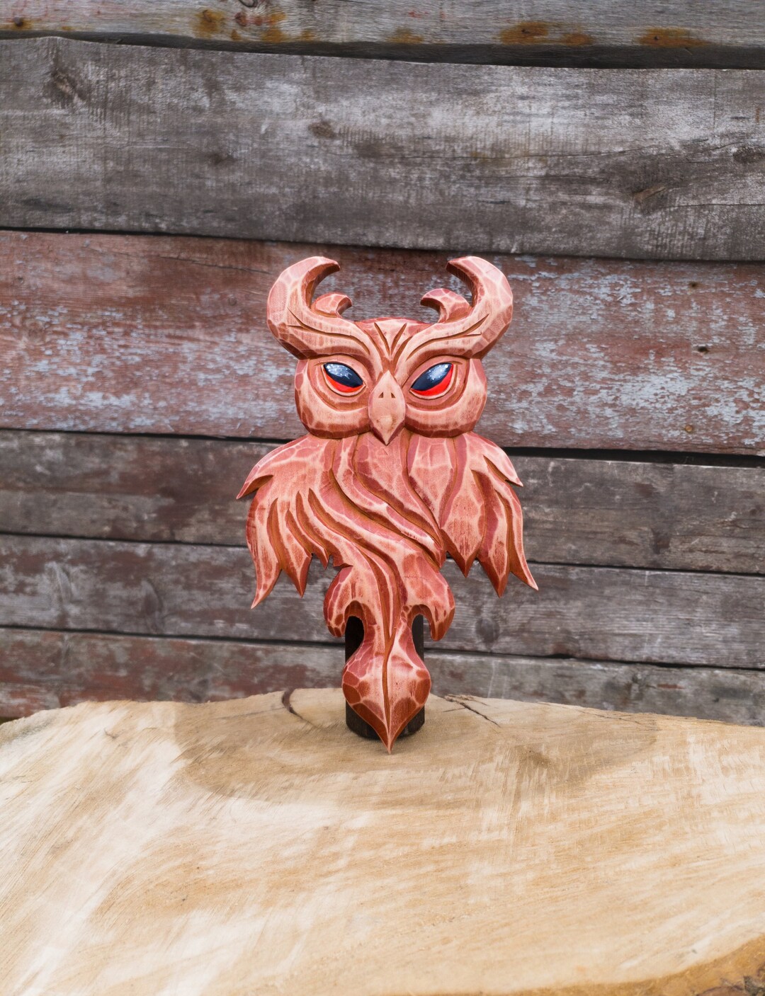 Wooden Owl Wood Carving Owl Wall Decor Wall Hanging Wooden - Etsy