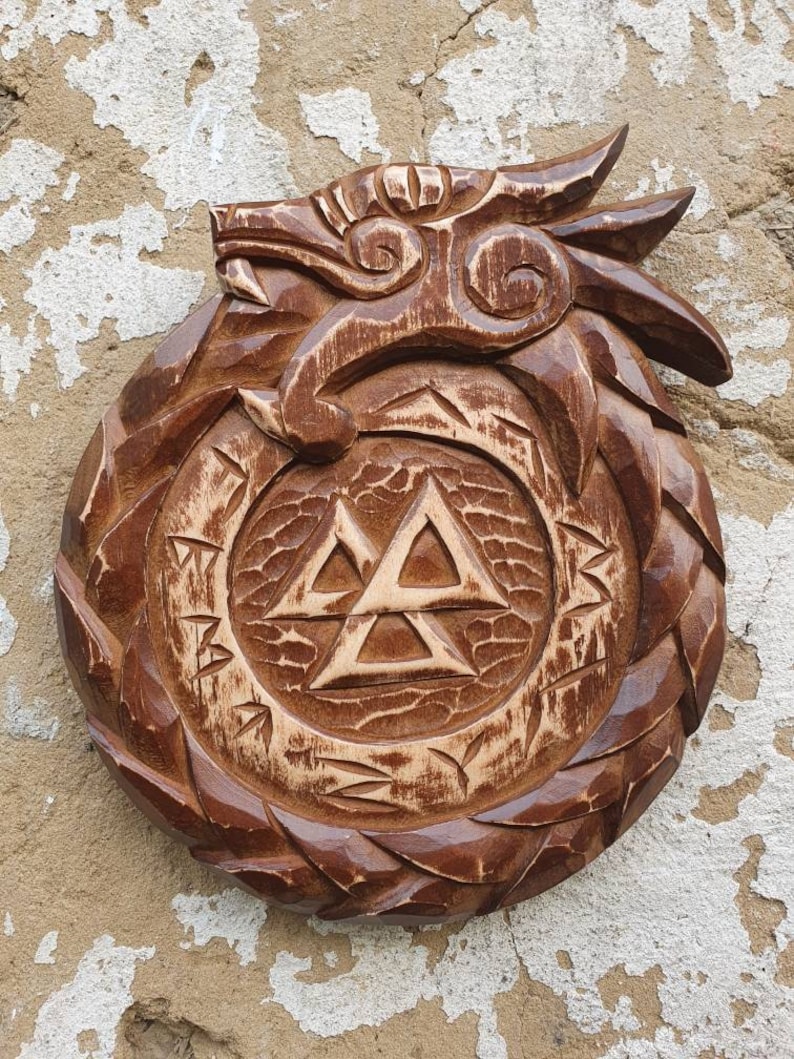 Celtic Viking Dragon Wood Scandinavian | Etsy