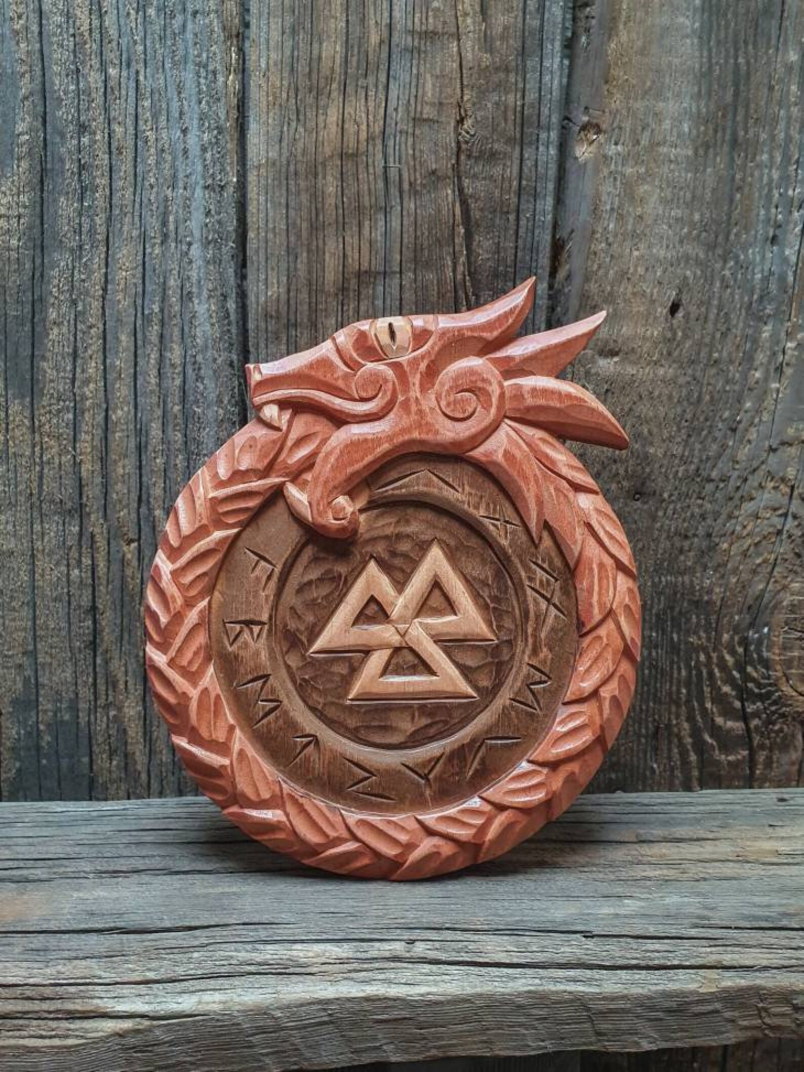 Celtic Viking Dragon Wood Scandinavian | Etsy