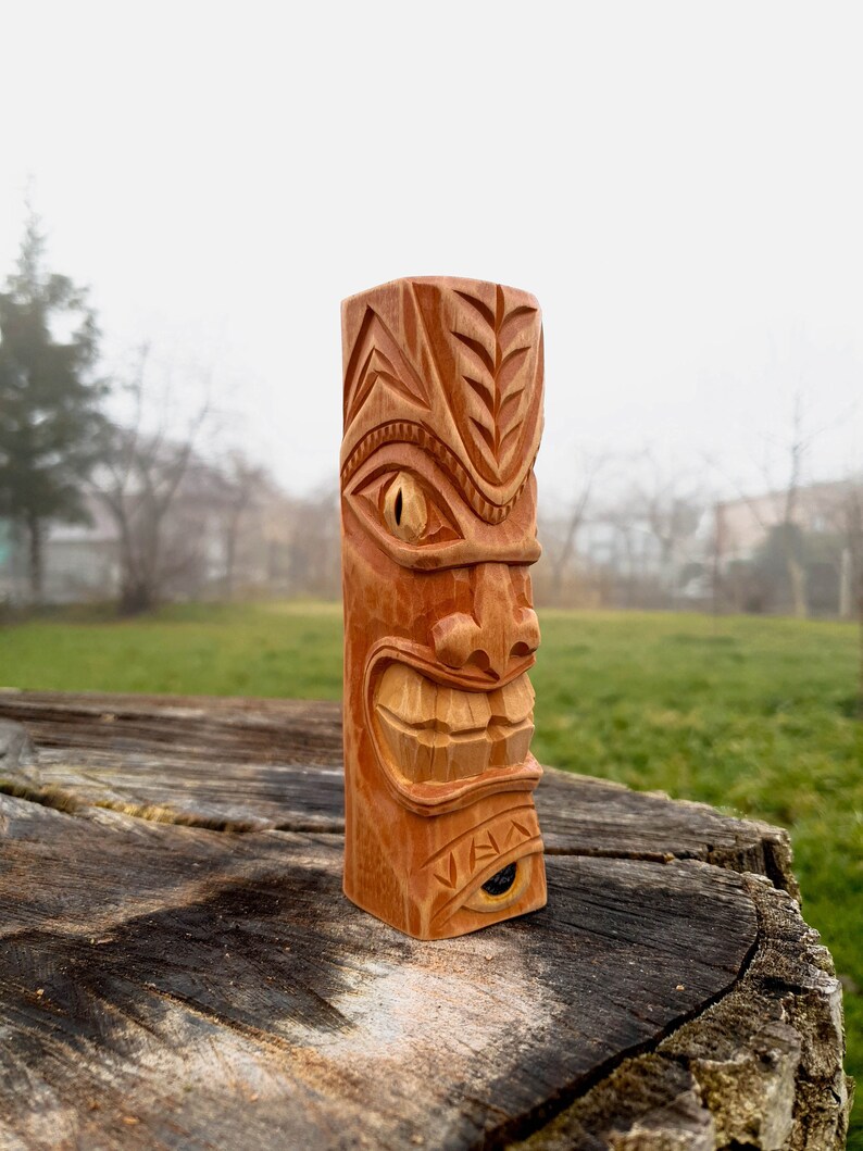 Marquesan Tiki Statue Hawaiian Tiki Statue Wooden Idol - Etsy