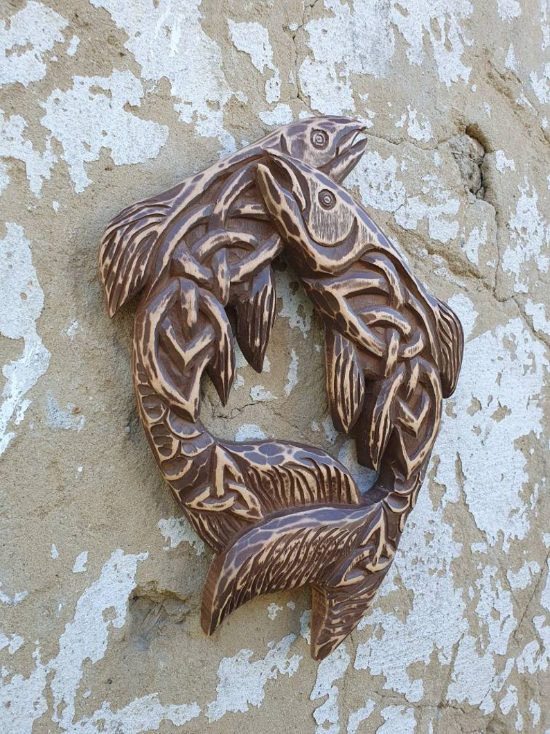 Salmon Celtic Fish | Etsy