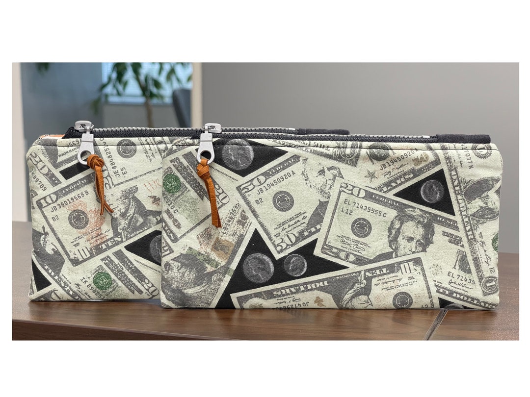 Money Fabric Zipper Pouch - Etsy