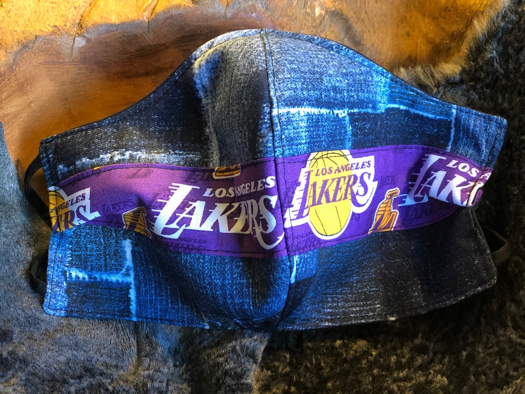 Lakers Cotton Face Mask With Adjustable Stretch Ear Bands / Washable - Etsy