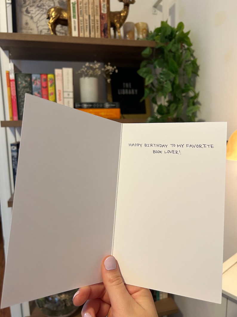 Book Lover Birthday Card | Greeting Card | Watercolor - Etsy