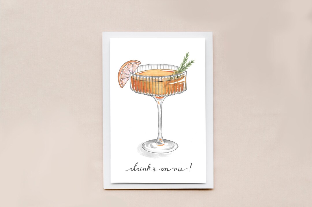 Cocktail Celebration Card | Congratulations | Birthday | Greeting Card ...