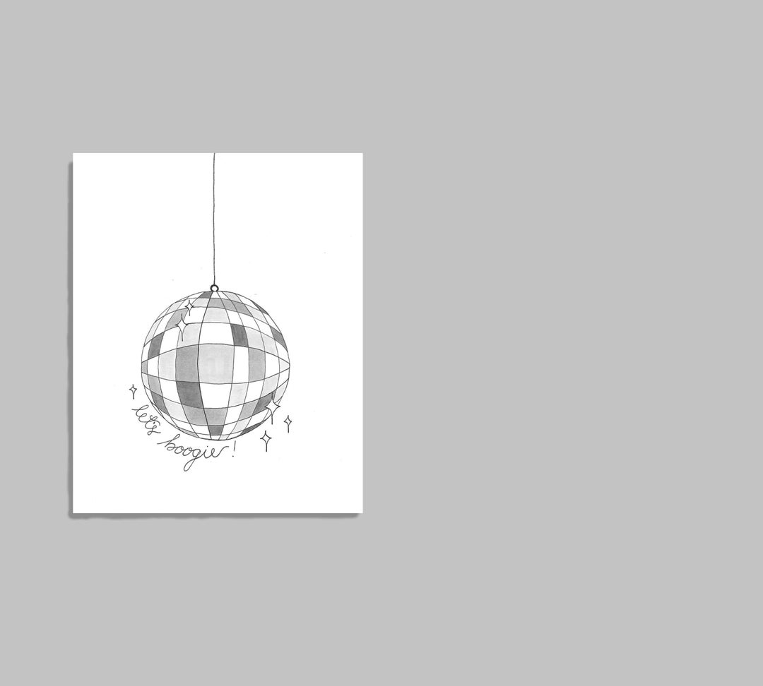 Disco Ball Card Disco Birthday Groovy Celebration - Etsy