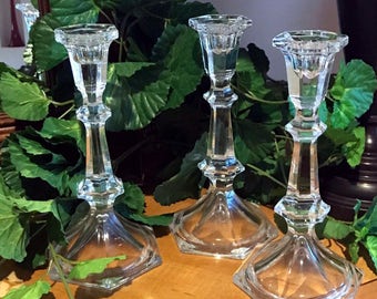 Crystal candlesticks | Etsy