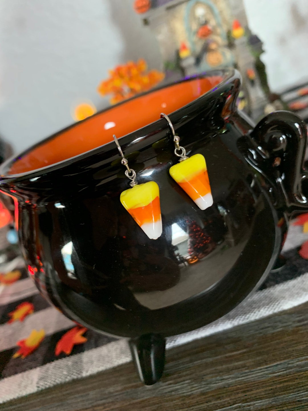 Candy Corn Drop Earrings - Etsy