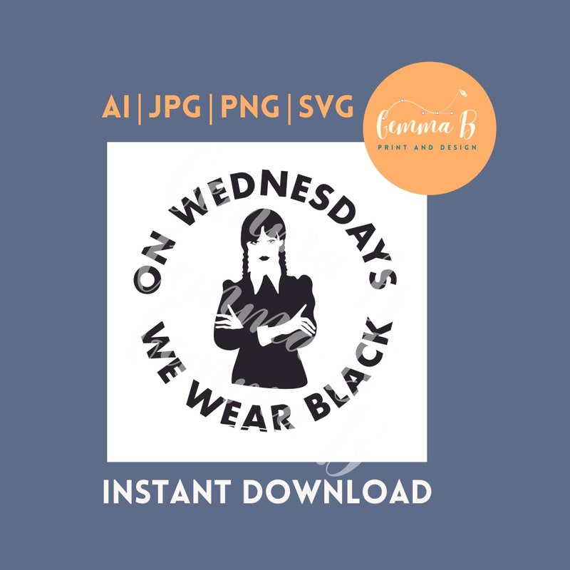 Wednesday Svg - Etsy