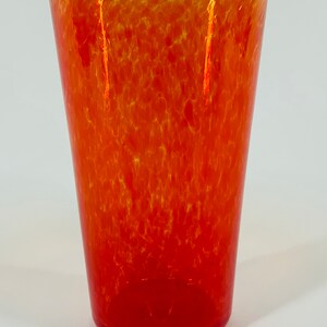 Hand Blown Glass: Orange Pint Glass - Etsy