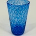 Hand Blown Glass: Blue Bubble Pint Glass - Etsy