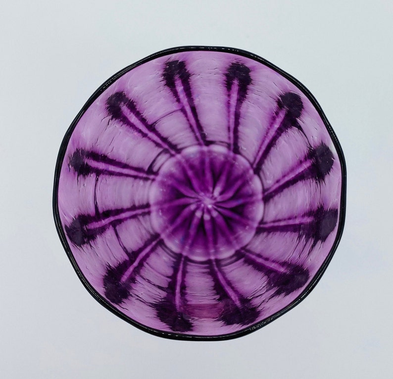 Hand Blown Glass: Purple Straight Optic Pint Glass - Etsy