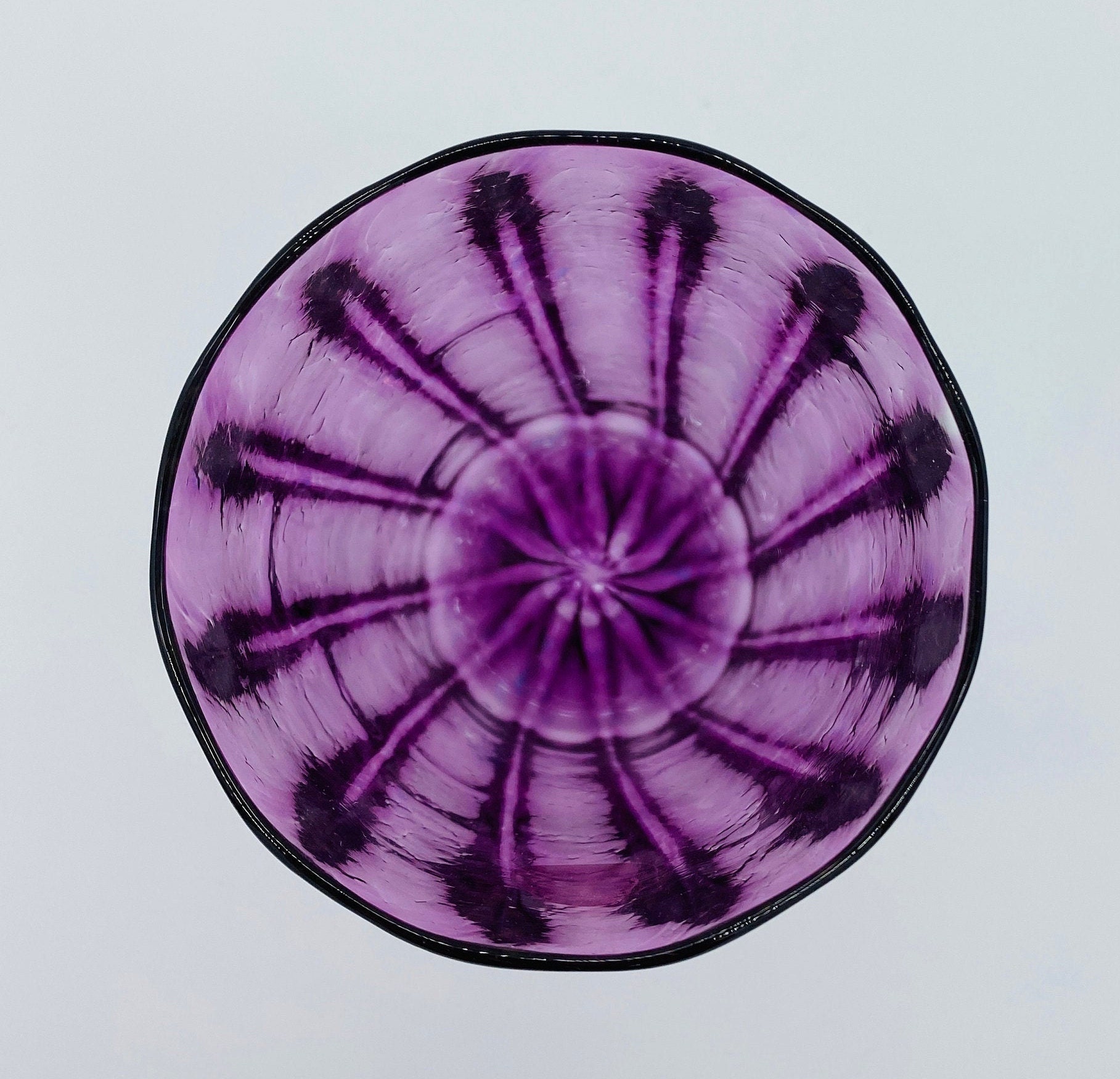 Hand Blown Glass: Purple Straight Optic Pint Glass - Etsy