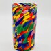 Hand Blown Glass: Rainbow Tumbler - Etsy