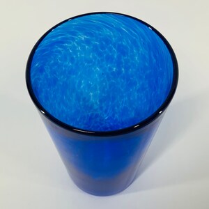Hand Blown Glass: Blue Pint Glass - Etsy