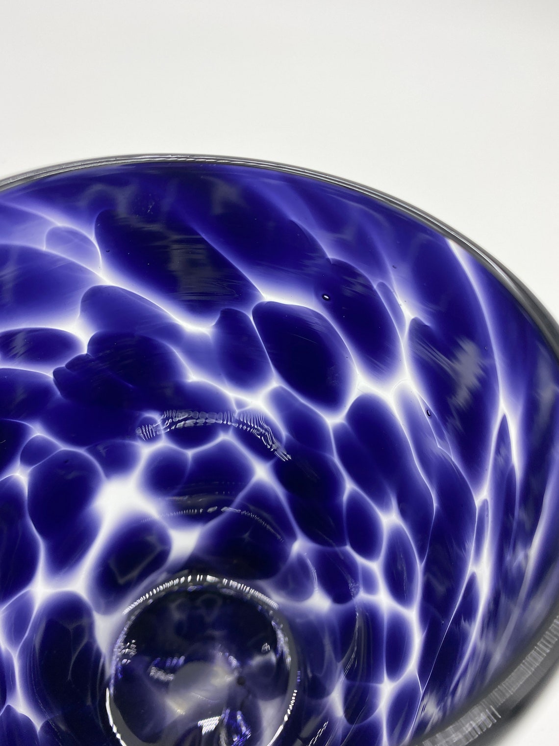 Hand Blown Glass: Indigo Purple Stemless Wine Glass - Etsy