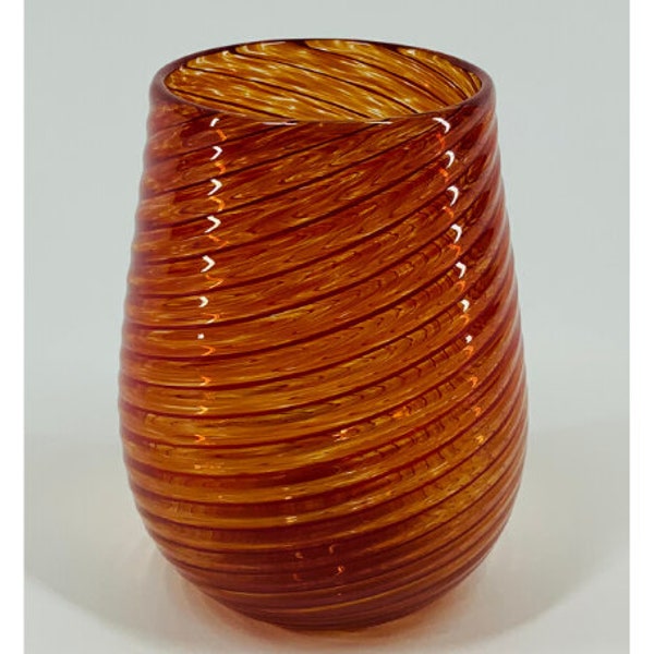 Orange Wine Glass - Etsy