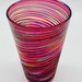 Hand Blown Glass: Pink Mix Optic Twist Pint Glass - Etsy