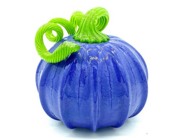 Hand Blown Glass: Violet Purple Pumpkin | Etsy