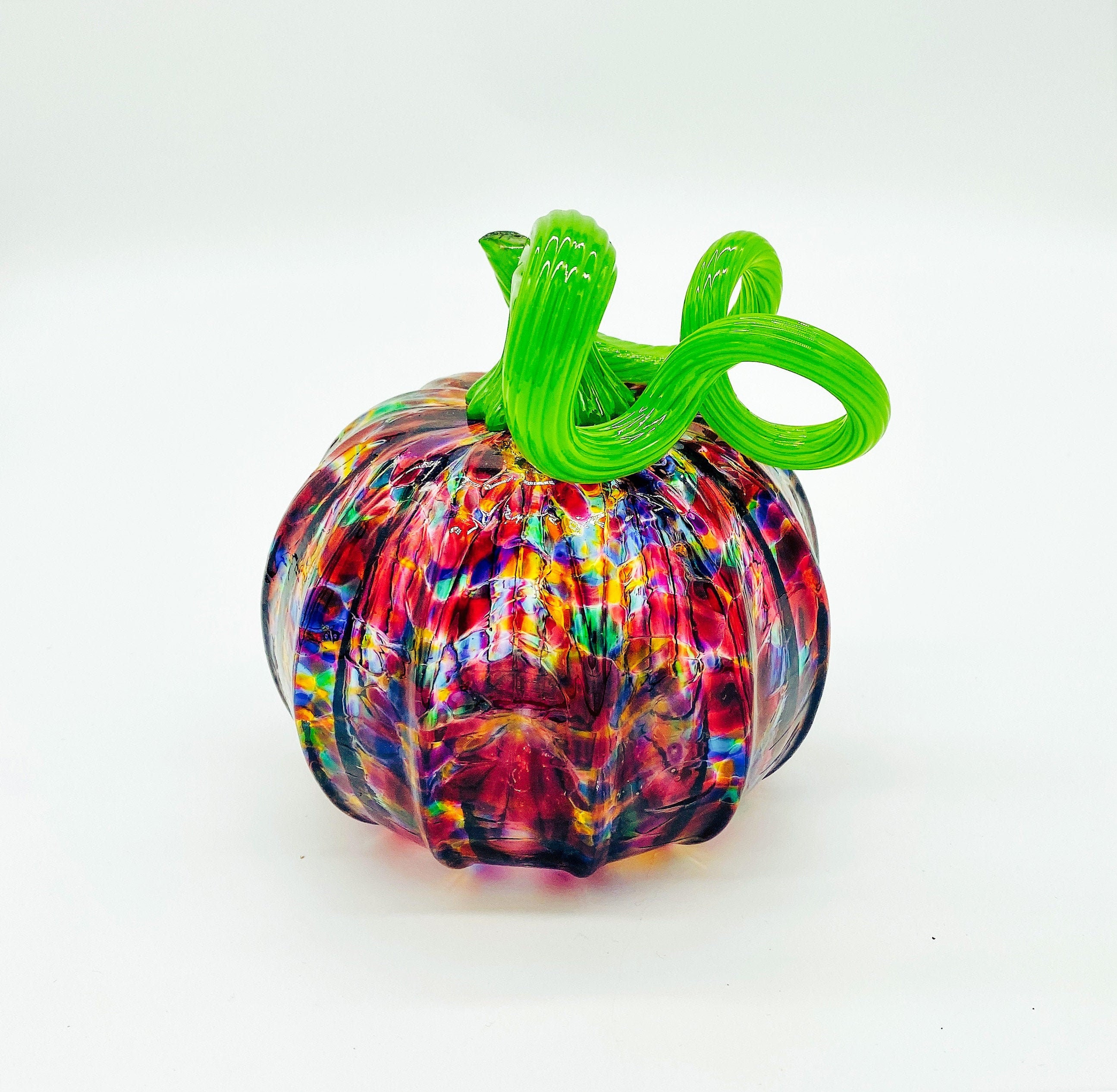 Hand Blown Glass: Pink Mix Pumpkin | Etsy