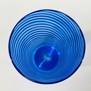 Hand Blown Glass: Blue Optic Twist Pint Glass - Etsy