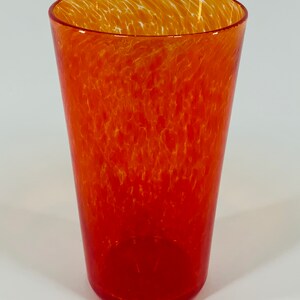 Hand Blown Glass: Orange Pint Glass - Etsy