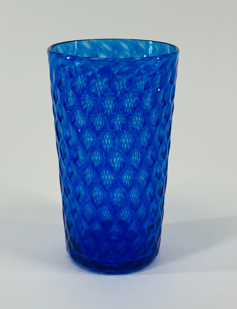 Hand Blown Glass: Blue Pineapple Pint Glass - Etsy