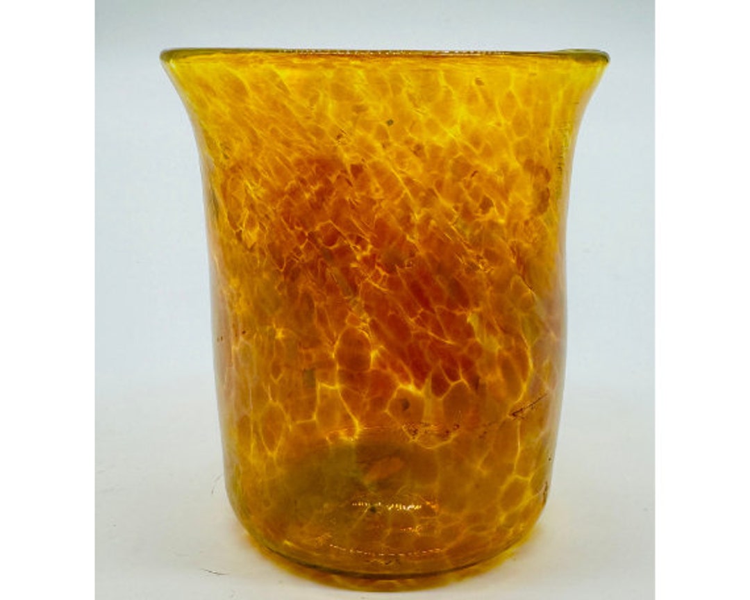 Hand Blown Glass: Gold and Red Bud Vase/ Cup Made by Kevin Lurie - Etsy