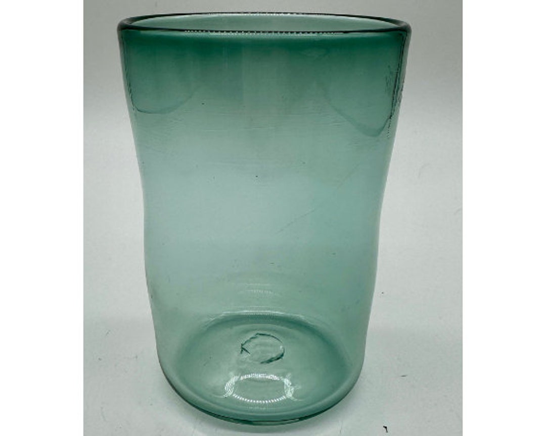 Hand Blown Glass: Seafoam Green Tumbler Made by Kevin Lurie - Etsy
