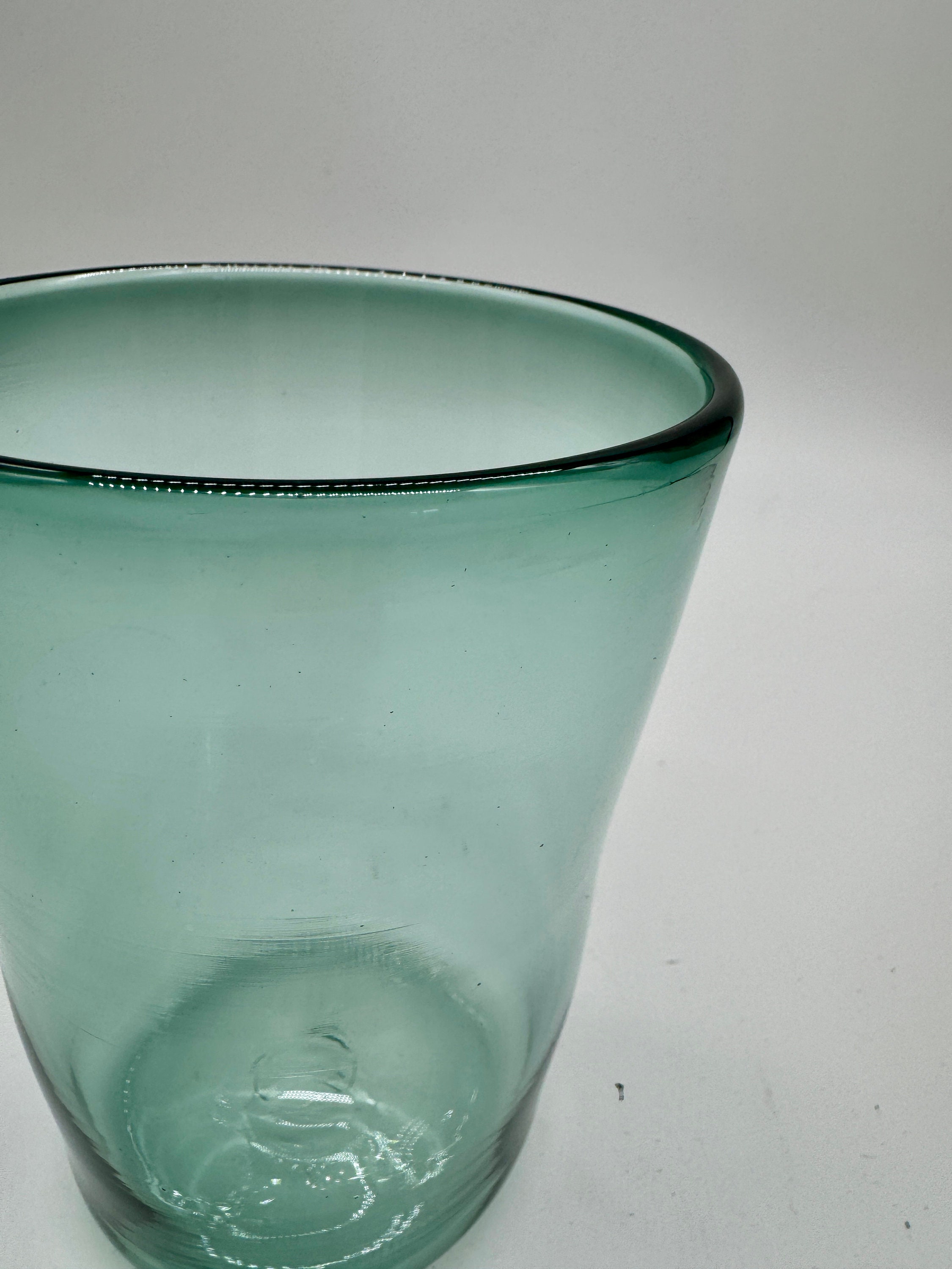 Hand Blown Glass: Seafoam Green Tumbler Made by Kevin Lurie - Etsy