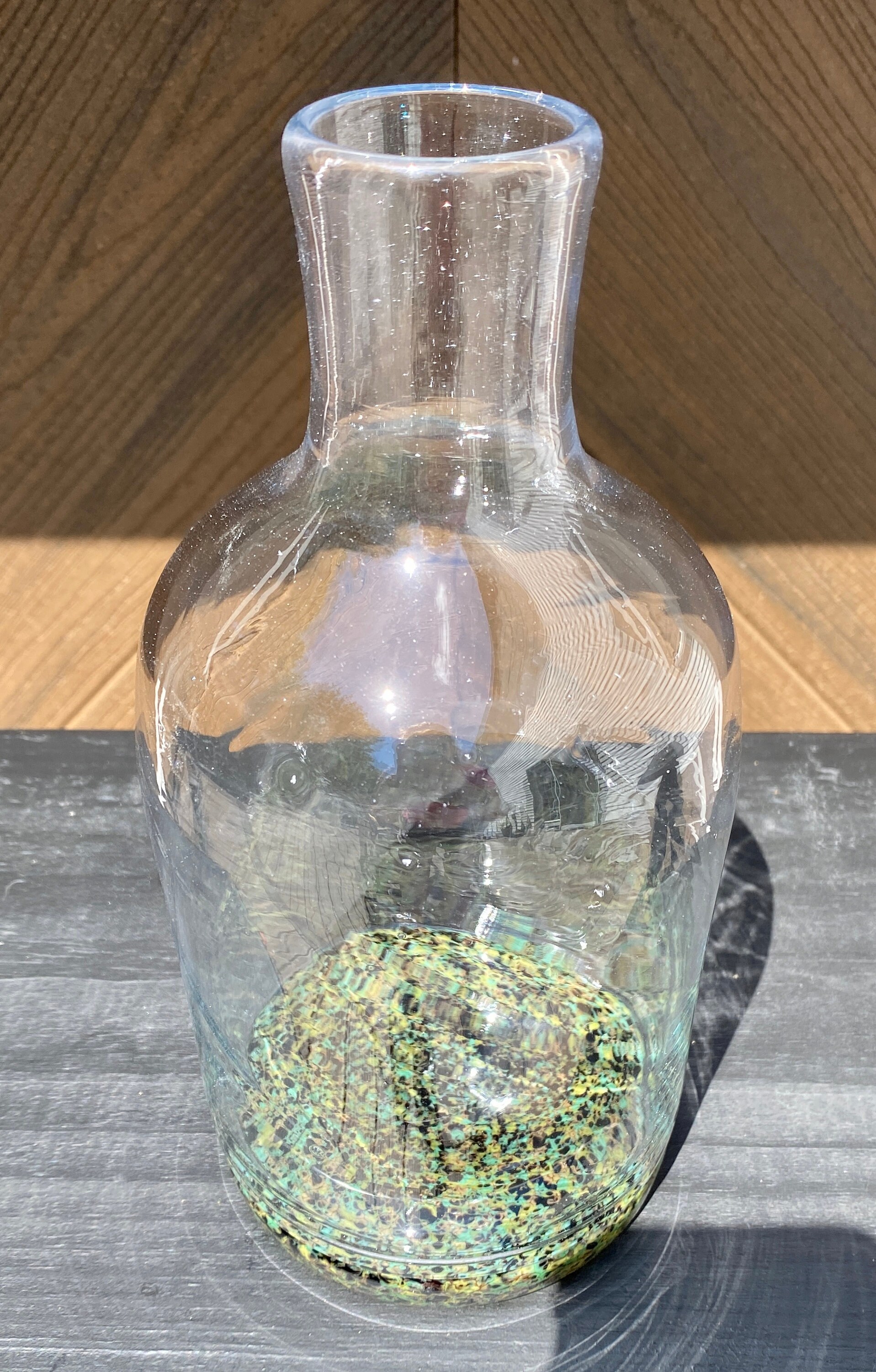 Hand Blown Glass: Camouflage Whiskey Bottle/ Vase - Etsy