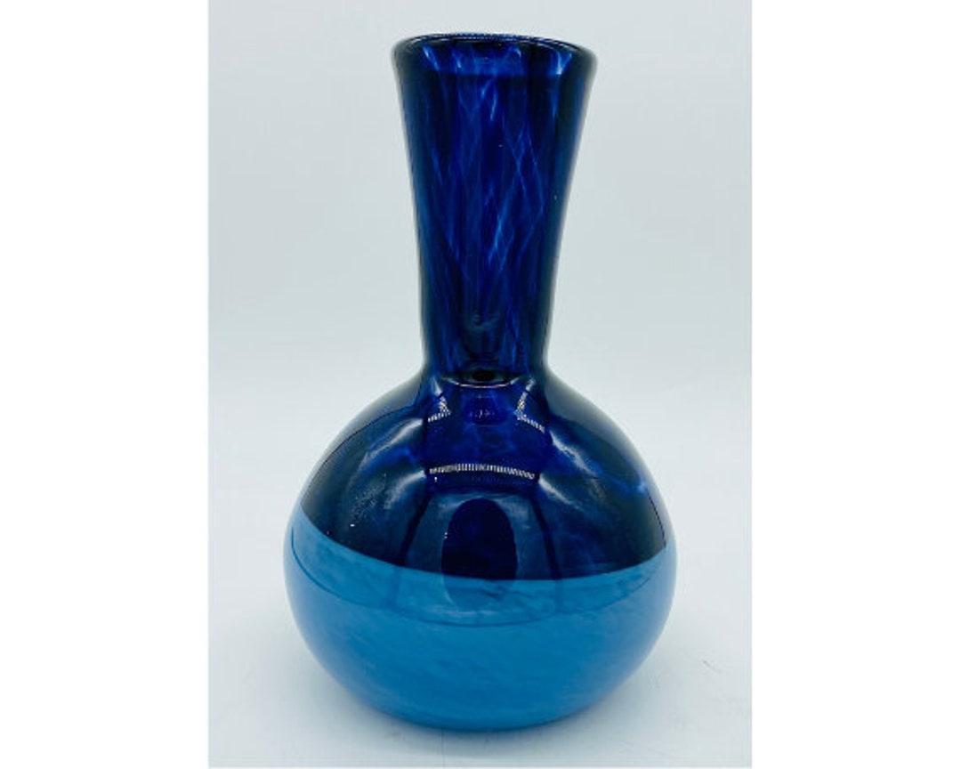 Hand Blown Glass: Purple and Blue Vase - Etsy