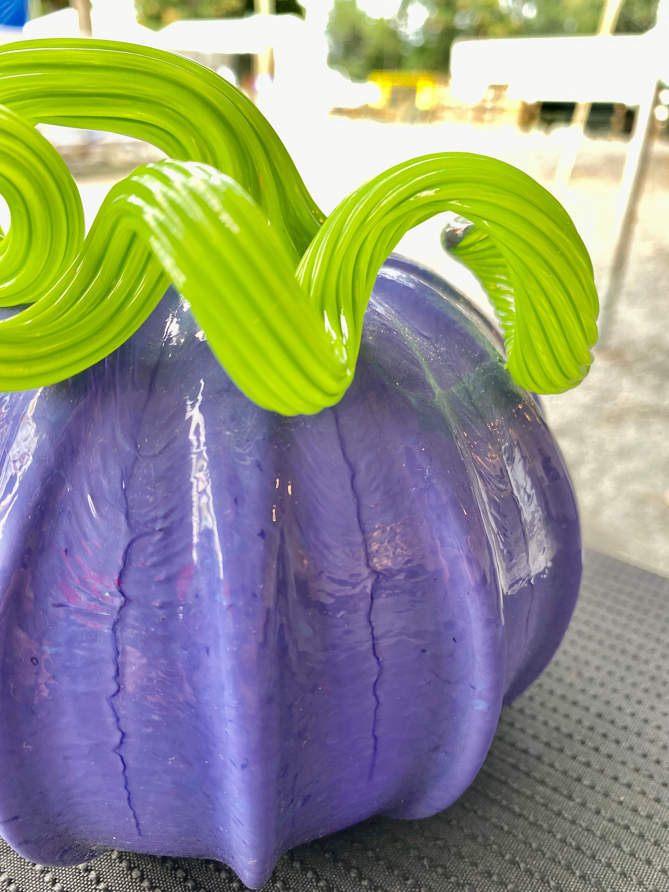 Hand Blown Glass: Violet Purple Pumpkin | Etsy