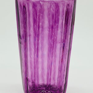 Hand Blown Glass: Purple Straight Optic Pint Glass - Etsy