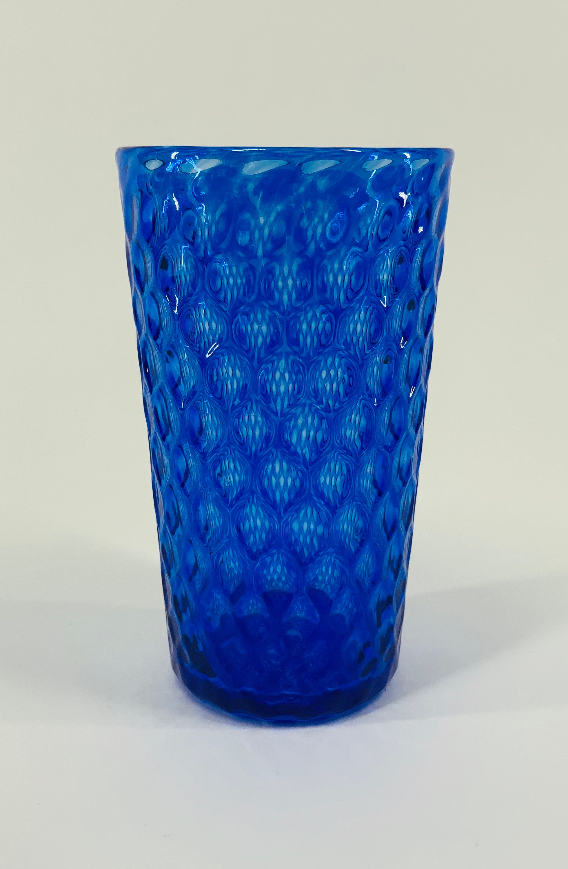Hand Blown Glass: Blue Pineapple Pint Glass - Etsy