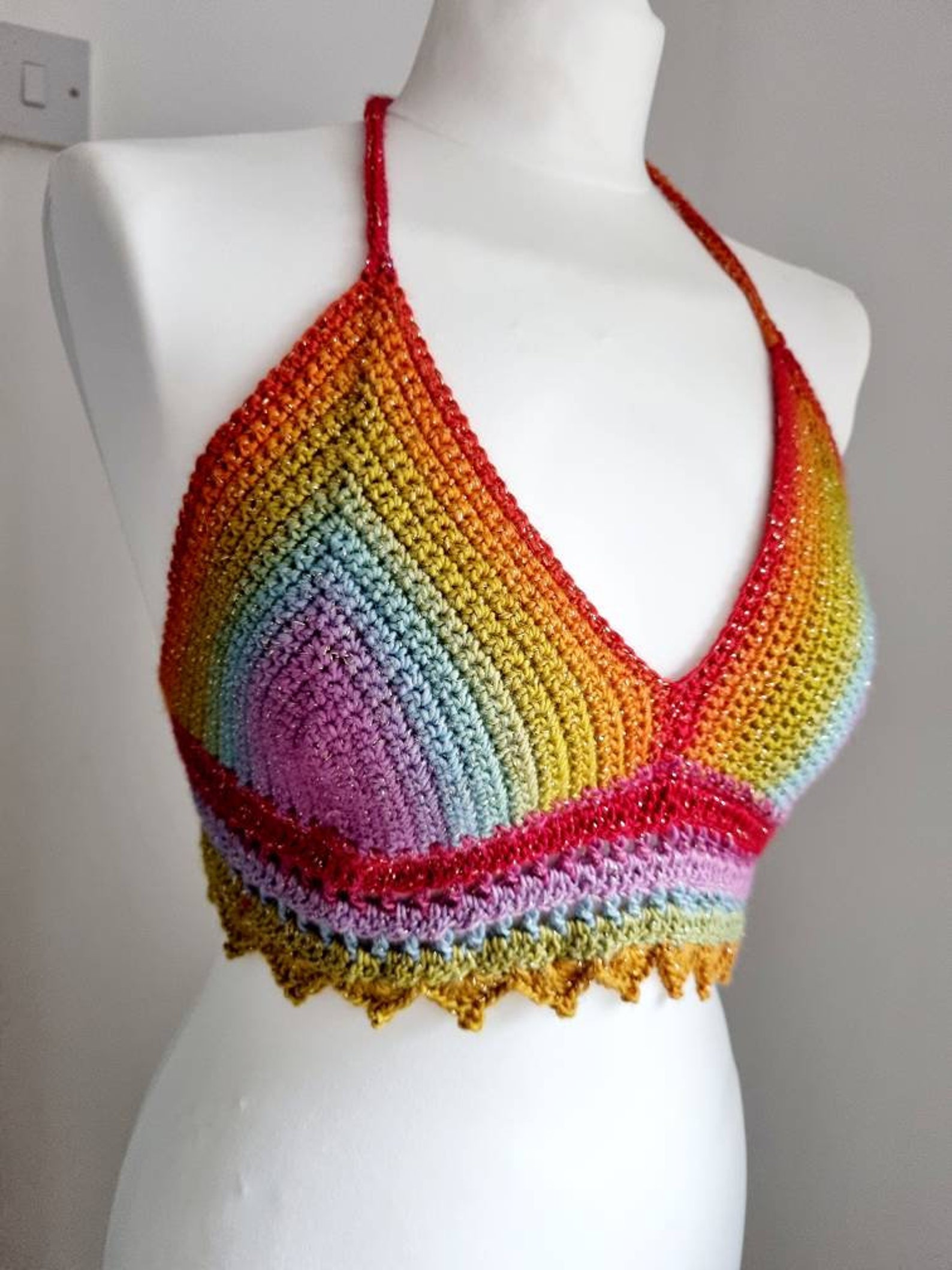 Glitter Rainbow Festival Bralette/bralet/crop Top - Etsy