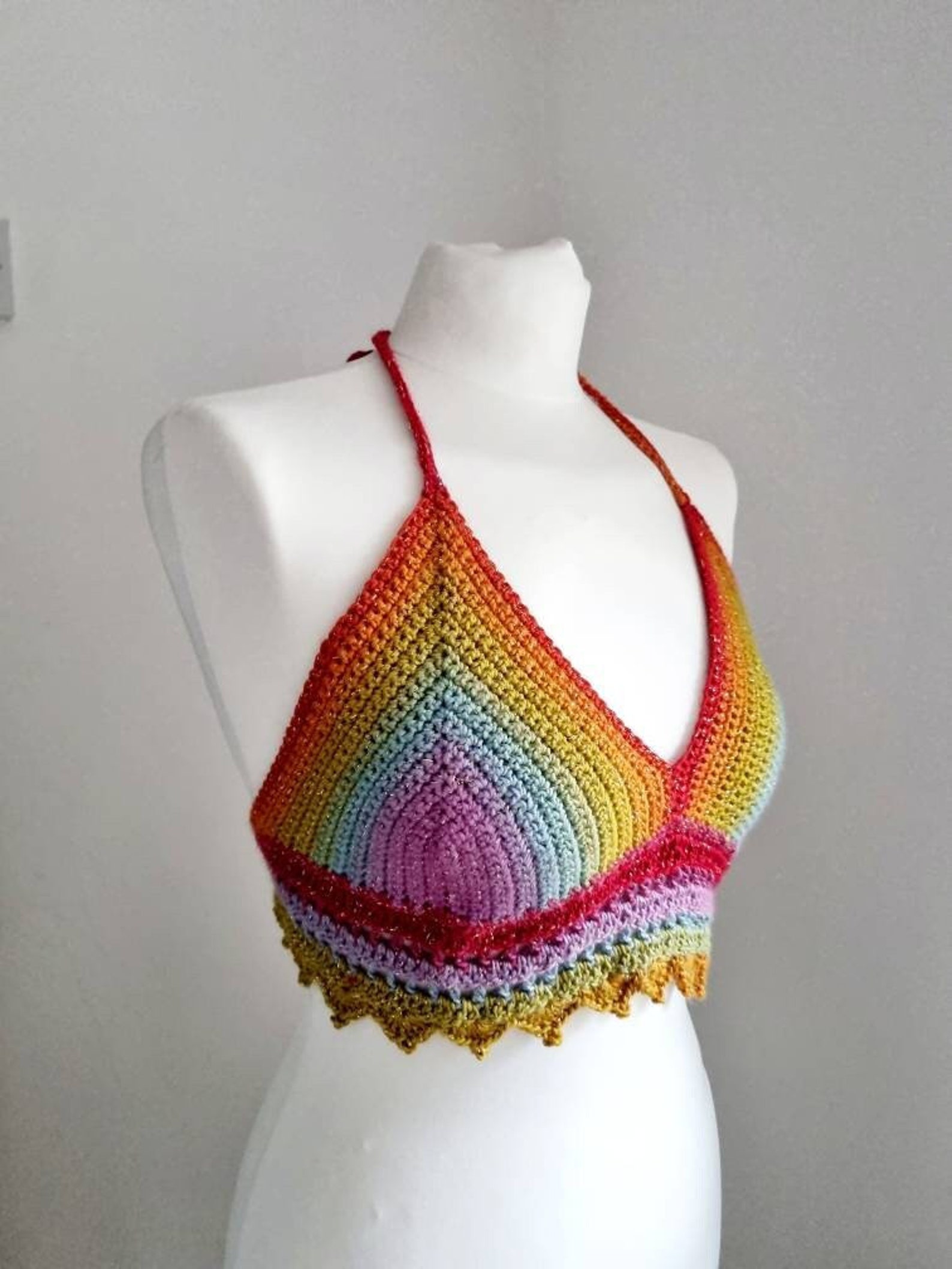 Glitter Rainbow Festival Bralette/bralet/crop Top - Etsy