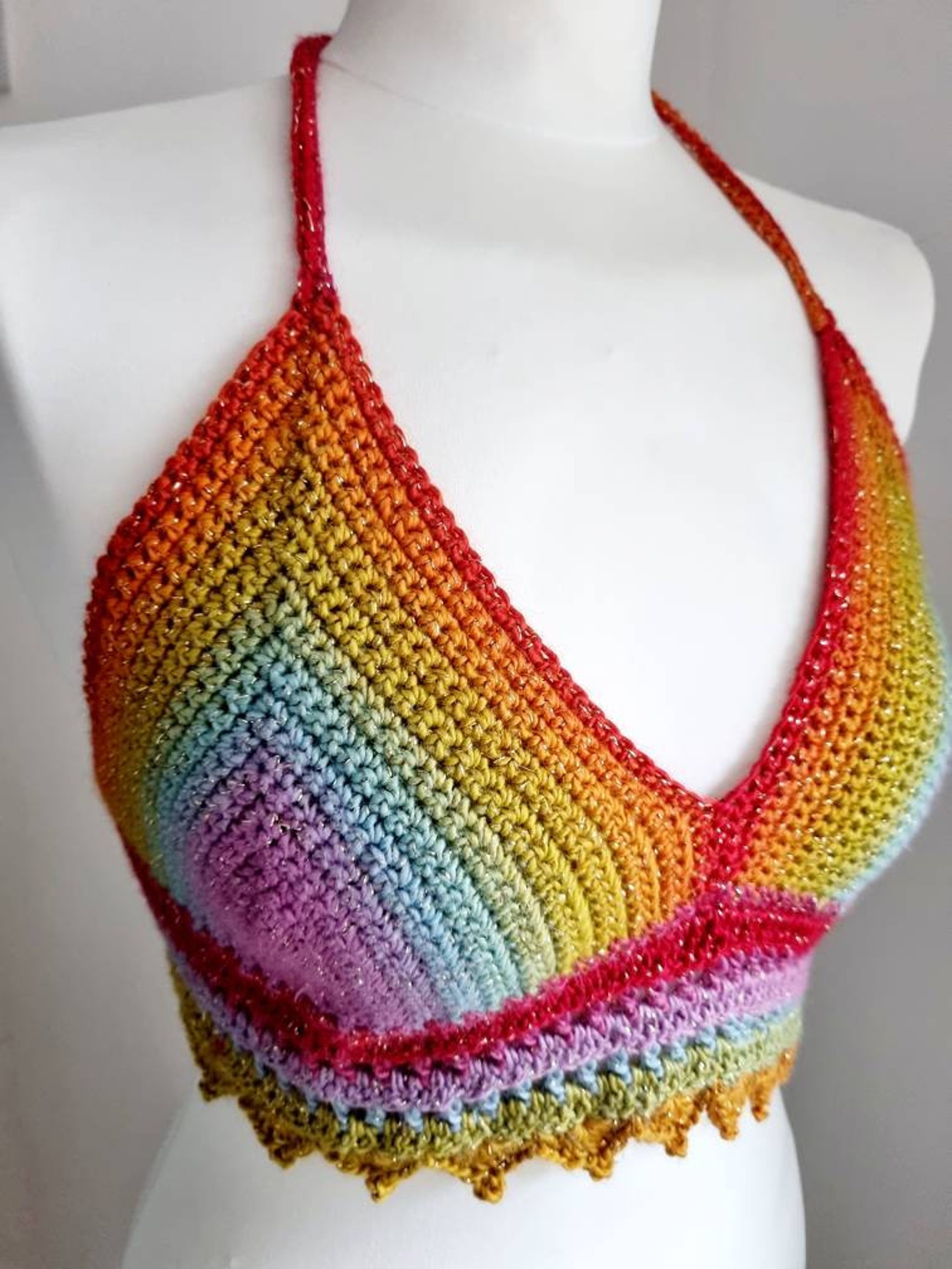 Glitter Rainbow Festival Bralette/bralet/crop Top - Etsy
