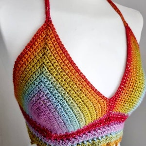 Glitter Rainbow Festival Bralette/bralet/crop Top - Etsy