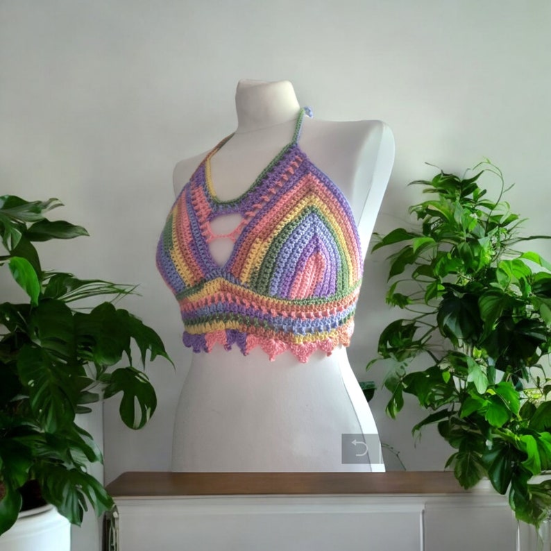 Glitter Pastel Rainbow Festival Bralette/bralet/crop Top - Etsy