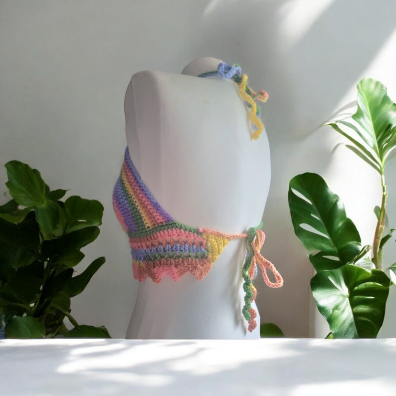 Glitter Pastel Rainbow Festival Bralette/bralet/crop Top - Etsy