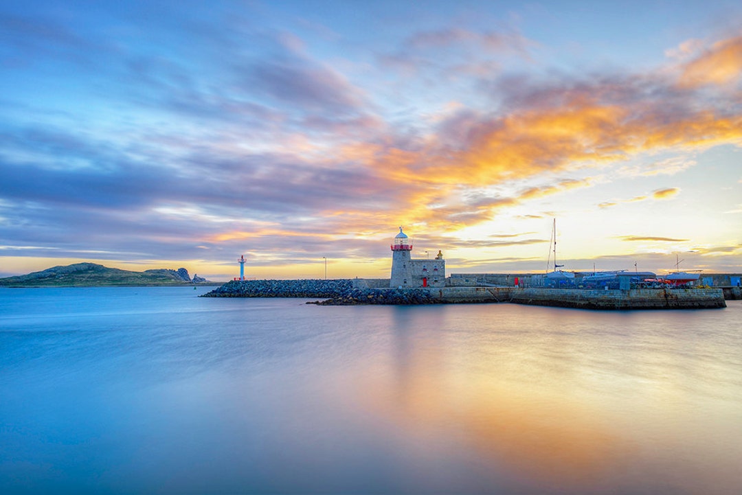Howth Harbour Lighthouse at Sunrise - Digital Download - Etsy