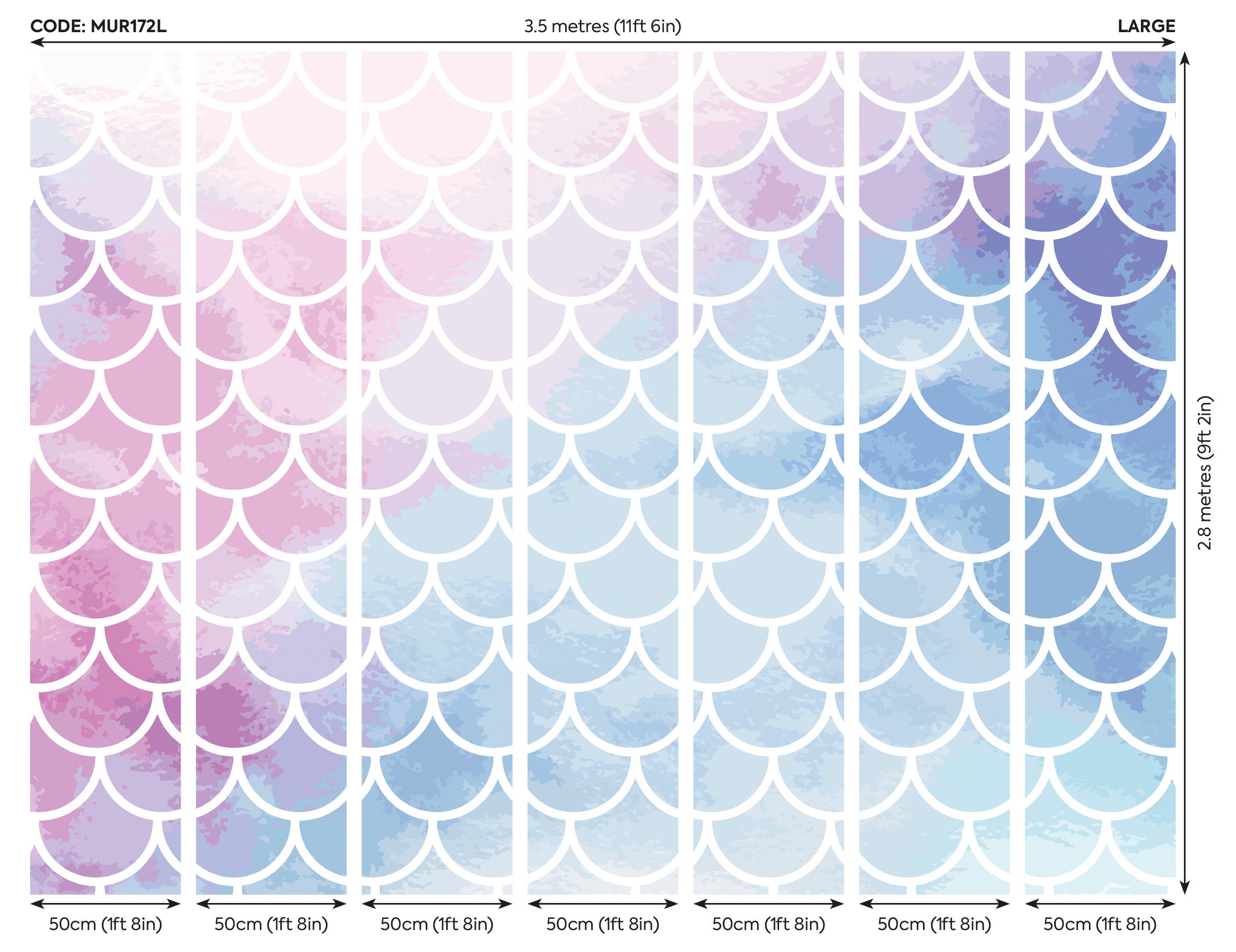 Mermaid Scale Wallpaper Mural Mermaid Girls Bedroom Wall Art - Etsy