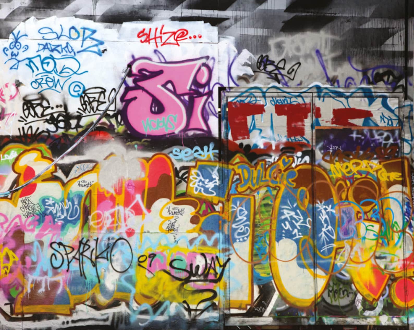 Urban Graffiti Street Wall Art Wallpaper Mural, Wallpaper for Boys or ...