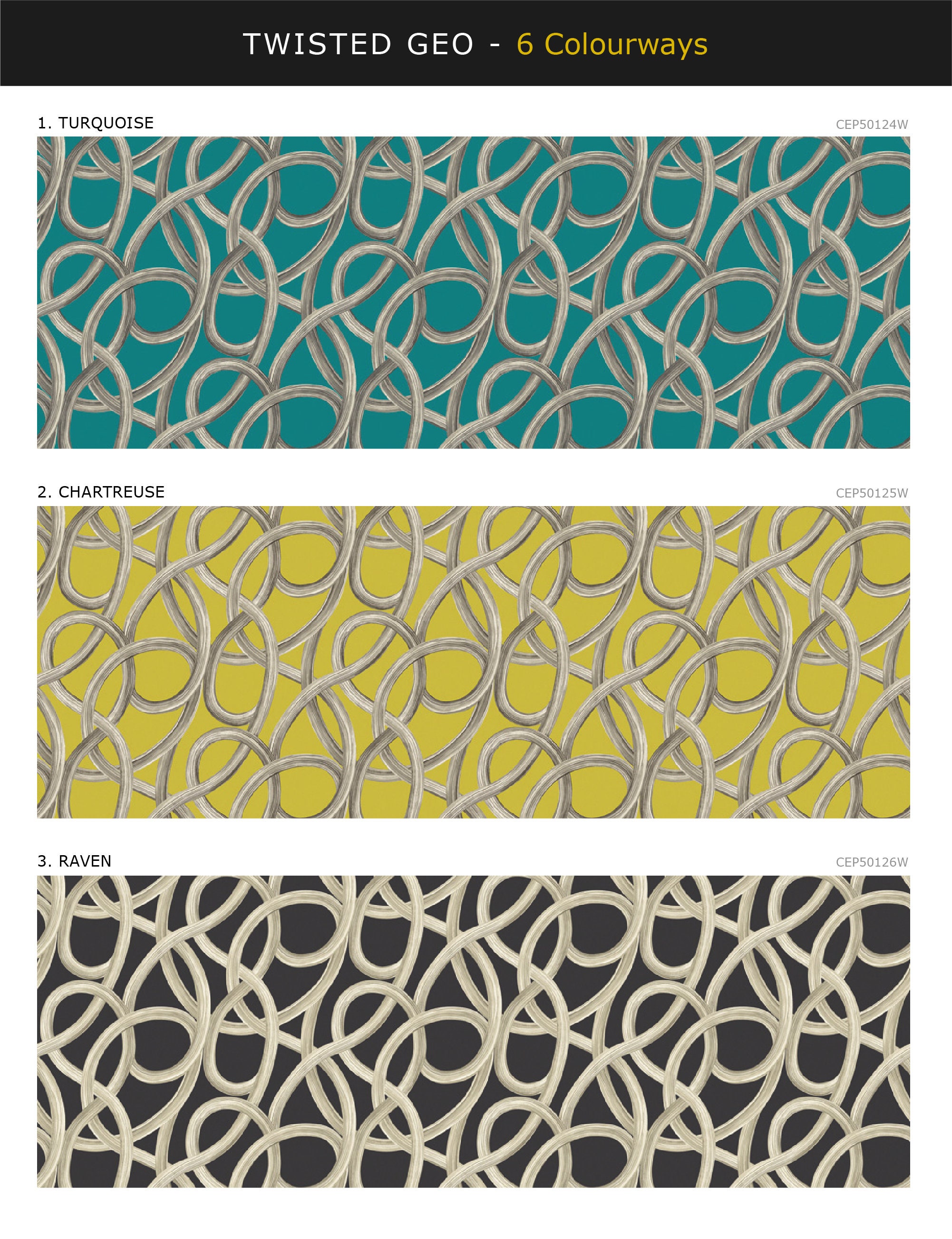 SAMPLE - Twisted Geo Wallpaper Collection, Geometric Abstract Wall ...